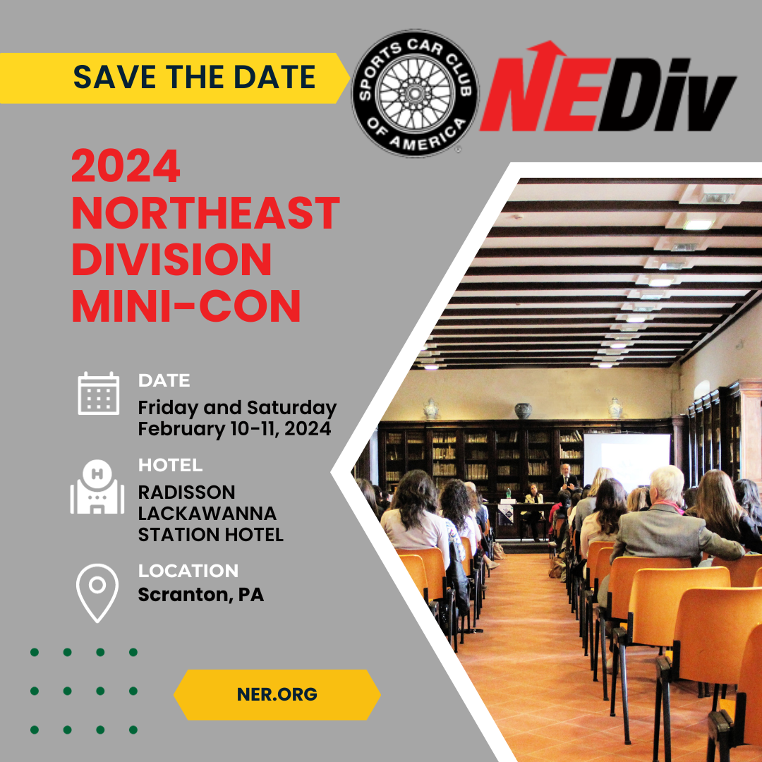 2024: NER Annual Meeting and NEDiv MiniCon Dates | Pit Talk