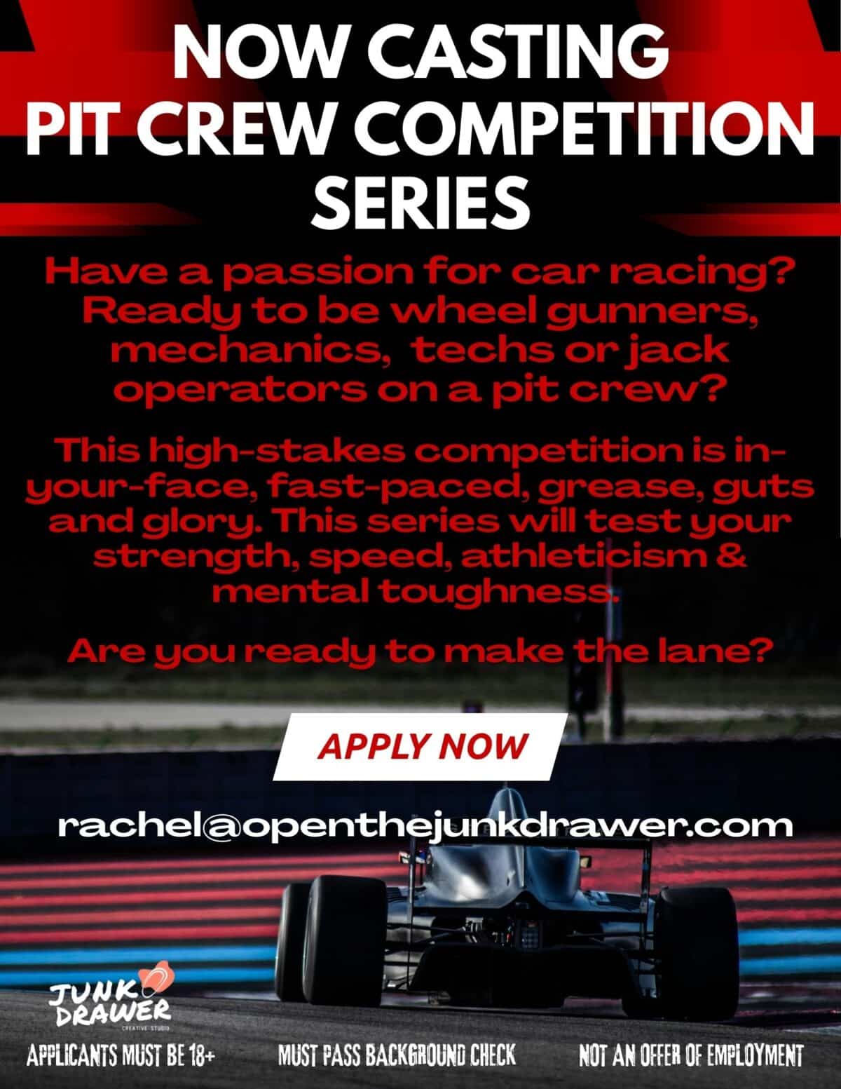 Pit Crew TV Reality Series Looking for Contestants | Pit Talk